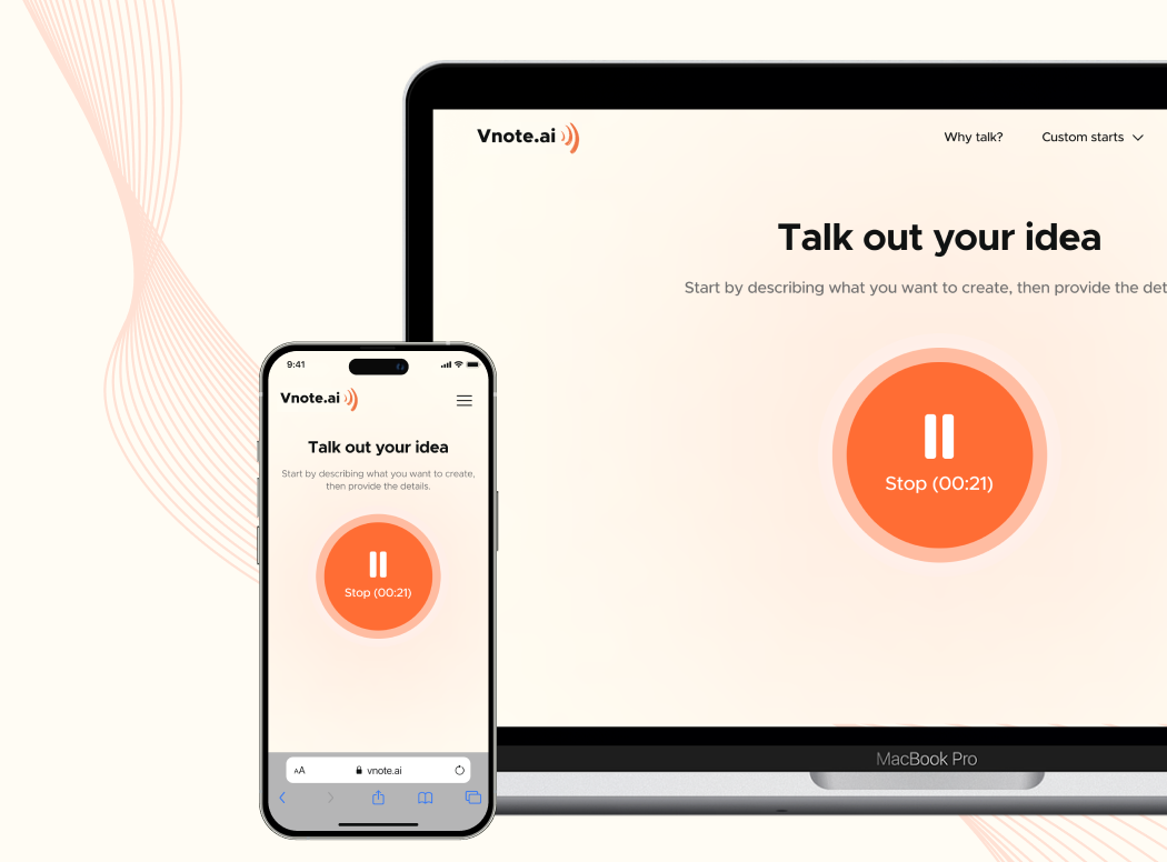 Vnote.ai: You Talk, We'll Write